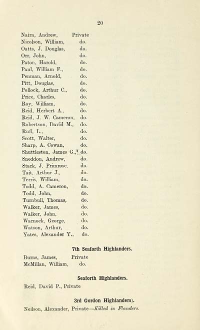 (22) Page 20 - 7th Seaforth Highlanders -- Seaforth Highlanders -- 3rd ...