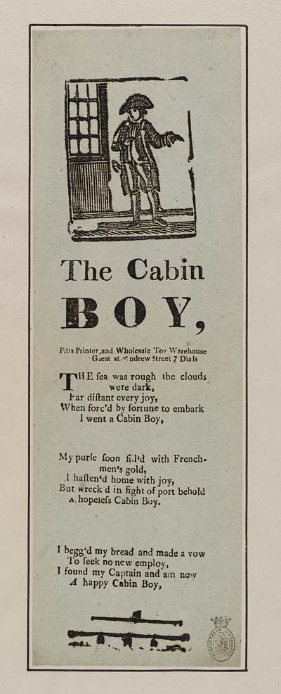 Cabin boy - Soldiers & sailors - English ballads - National Library of ...