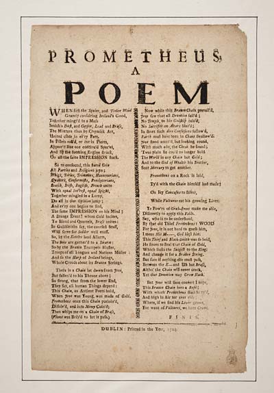 Prometheus - Literature & Theatre - English ballads - National Library ...