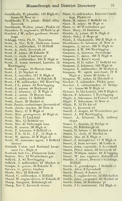 (75) - Towns > Musselburgh > 1903 - Musselburgh directory and year book ...