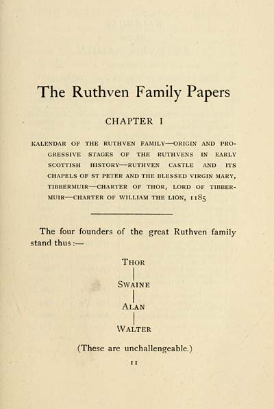 (19) Page 11 - Ruthven family papers - Histories of Scottish families ...