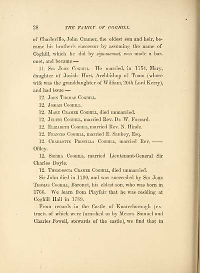 (60) Page 28 - Family of Coghill, 1377 to 1879 - Histories of Scottish ...
