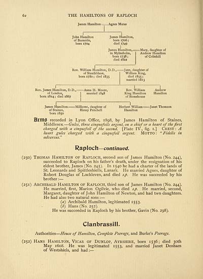 (78) Page 62 - Heraldry of the Hamiltons - Histories of Scottish ...