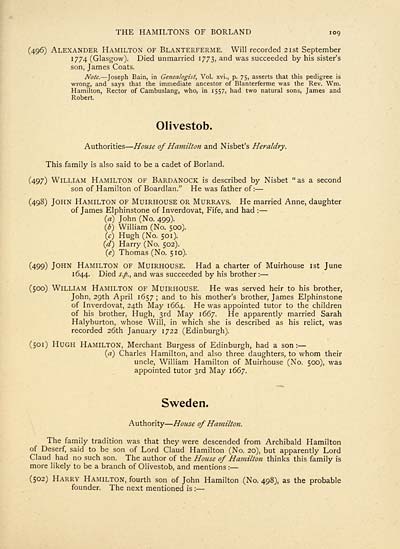 (129) Page 109 - Heraldry of the Hamiltons - Histories of Scottish ...