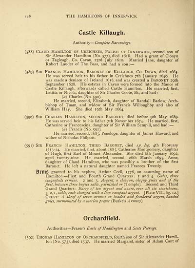 (150) Page 128 - Heraldry of the Hamiltons - Histories of Scottish ...