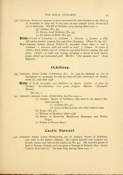 (43) Page 33 - Heraldry of the Stewarts - Histories of Scottish ...