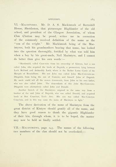 (229) Page 185 - MacIntyres; MacAndrews - Account of the confederation ...