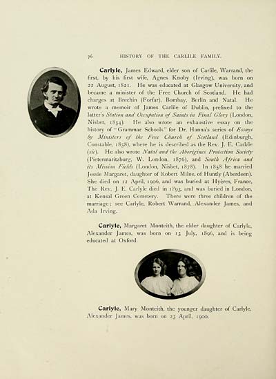 (130) Page 76 - History of the Carlile family - Histories of Scottish ...