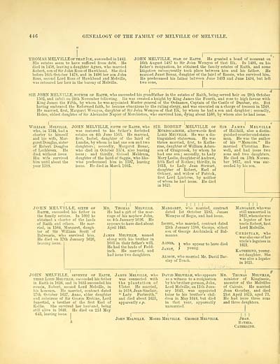 (544) Page 446 - Melvilles, Earls of Melville, and the Leslies, Earls ...