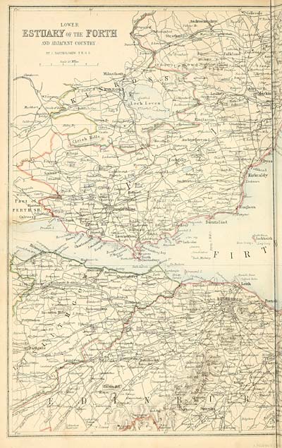 (8) Left half of map - Lower estuary of the Forth and adjacent country ...