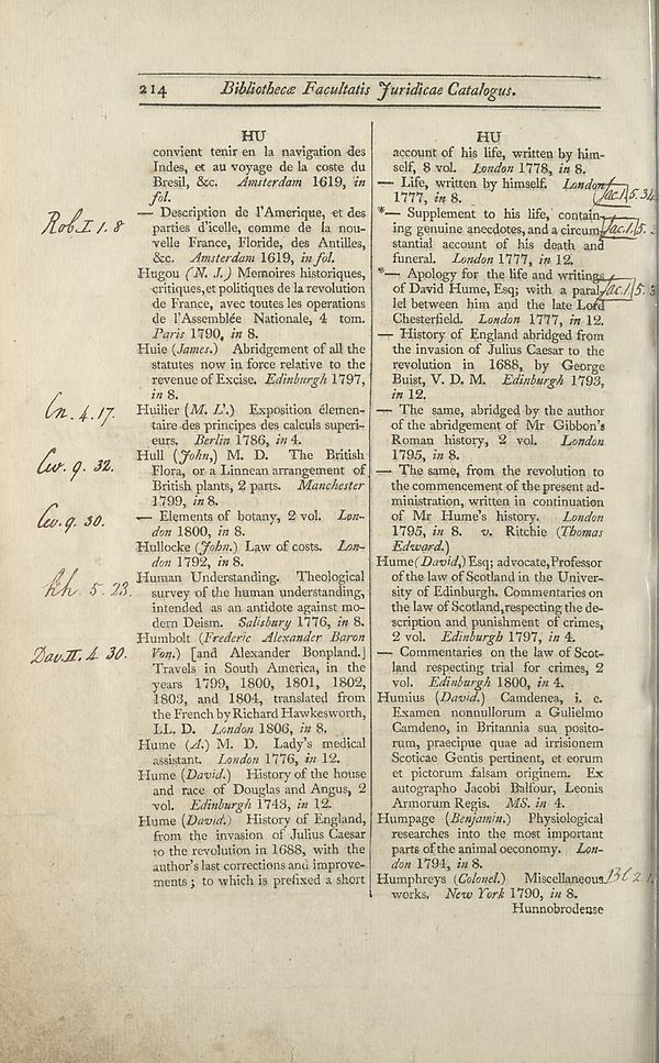 (220) Page 214 - Catalogue of the library of the Faculty of Advocates ...