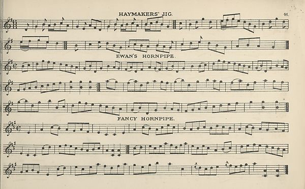(49) Page 41 - Haymakers' Jig -- Ewan's Hornpipe -- Fancy Hornpipe ...