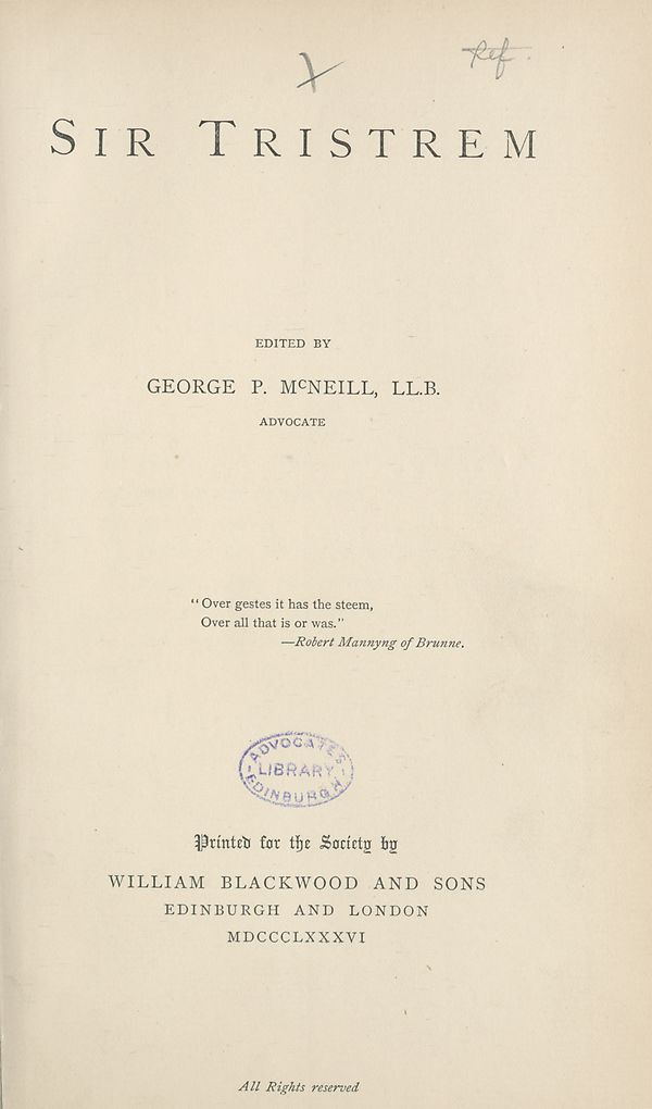 (9) Title page - Scottish Text Society publications > Old series > Sir ...