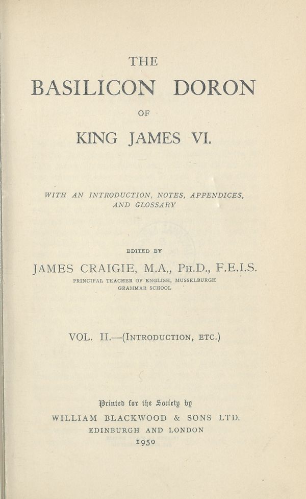 (9) - Scottish Text Society publications > Third series > Basilicon ...