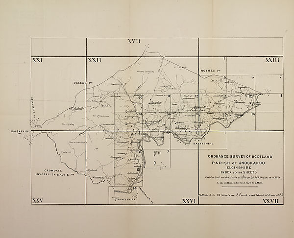 (639) Map - Parish of Knockando - Kinellar -- Knockando - Ordnance ...