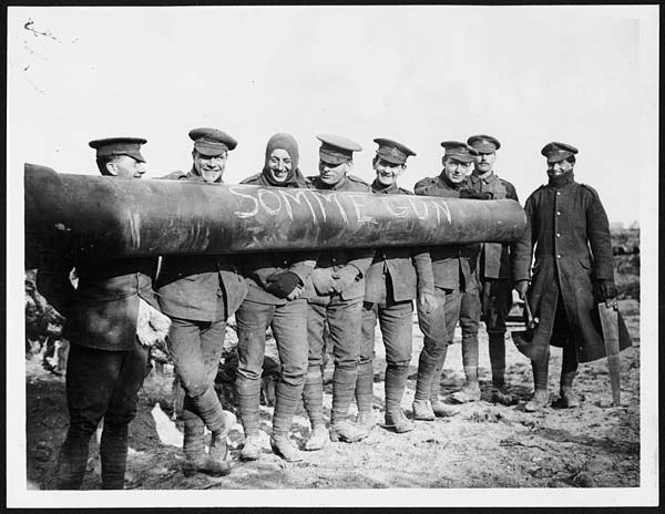 (104) X.33032 - Some jolly gunners and their pet - British Western ...
