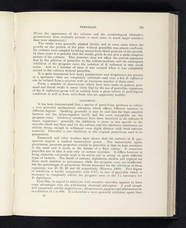 On the antibacterial action of cultures of a penicillium with special ...