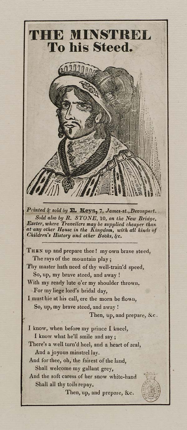 Minstrel to his steed - Occupations - English ballads - National ...