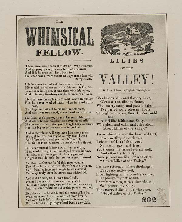 Whimsical fellow - Courtship & marriage - English ballads - National ...