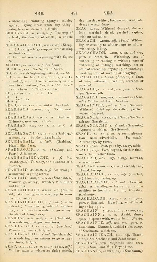 (505) - Blair Collection > Dictionary of the Gaelic language - Early ...