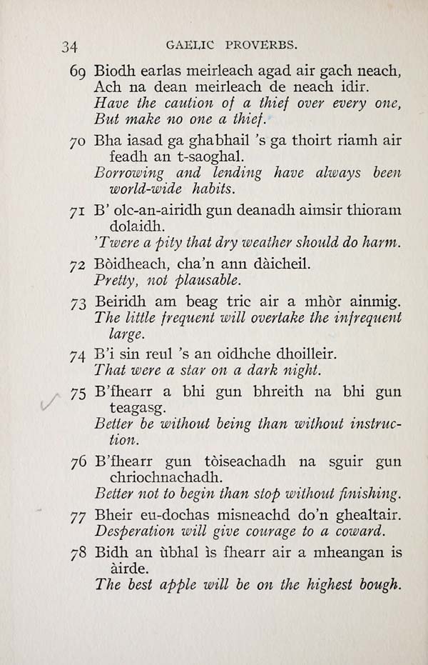 (38) - Matheson Collection > Gaelic proverbs and proverbial sayings ...