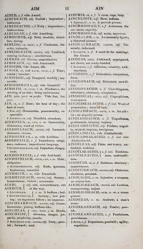 (25) - Hew Morrison Collection > Dictionary of the Gaelic language, in ...