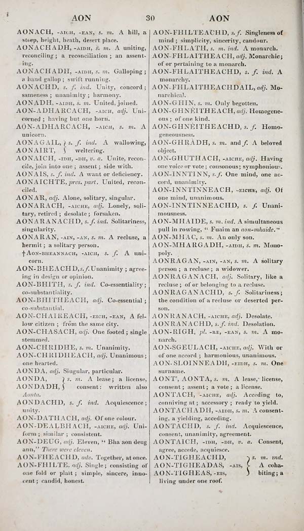 (44) - Hew Morrison Collection > Dictionary of the Gaelic language, in ...