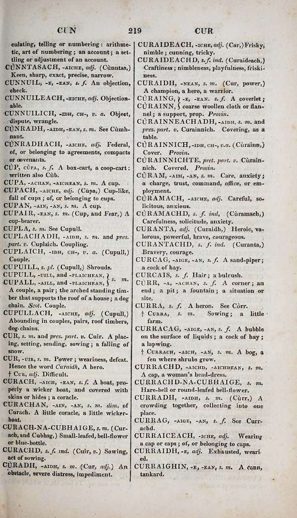 (233) - Hew Morrison Collection > Dictionary of the Gaelic language, in ...