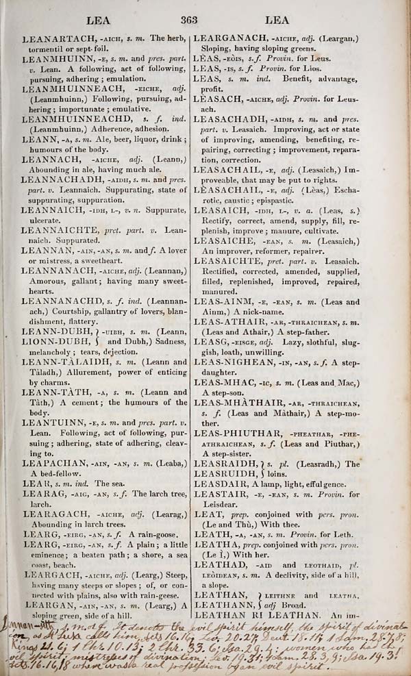(377) - Hew Morrison Collection > Dictionary of the Gaelic language, in ...