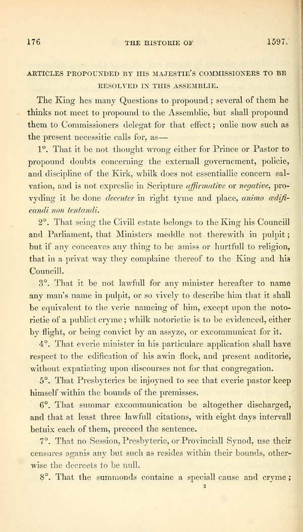 (264) Page 176 - Wodrow Society > History of the Kirk of Scotland from ...