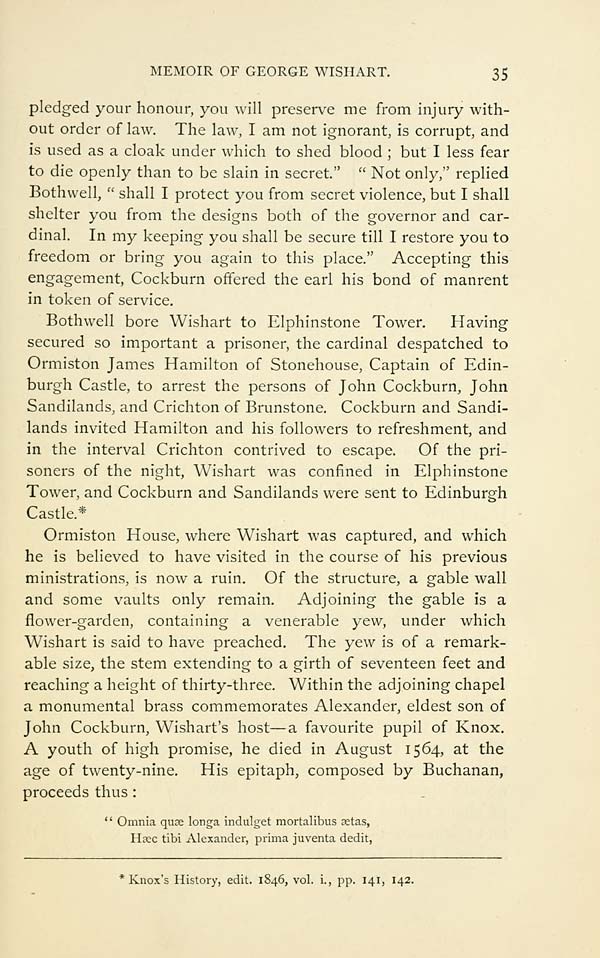 (41) Page 35 - Grampian Club > Life of George Wishart, the Scottish ...