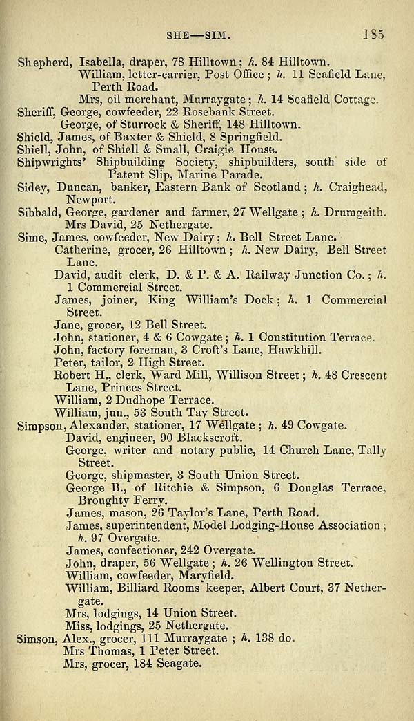 (197) - Towns > Dundee > 1846-1872 - Post Office Dundee directory ...
