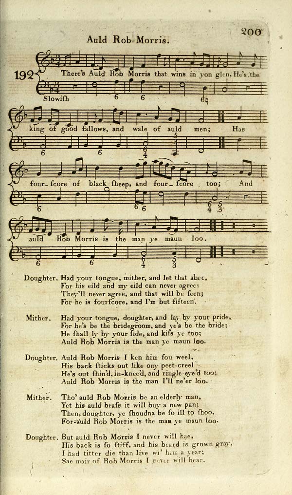 (111) Page 200 - Auld Rob Morris - Glen Collection of printed music ...