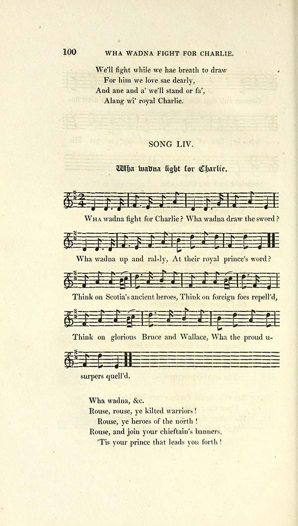 (112) Page 100 - Wha wadna fight for Charlie - Glen Collection of ...