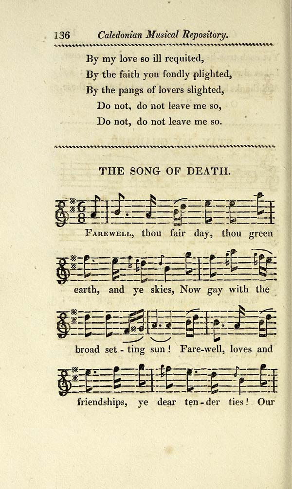 (138) Page 136 - Song of death - Glen Collection of printed music ...