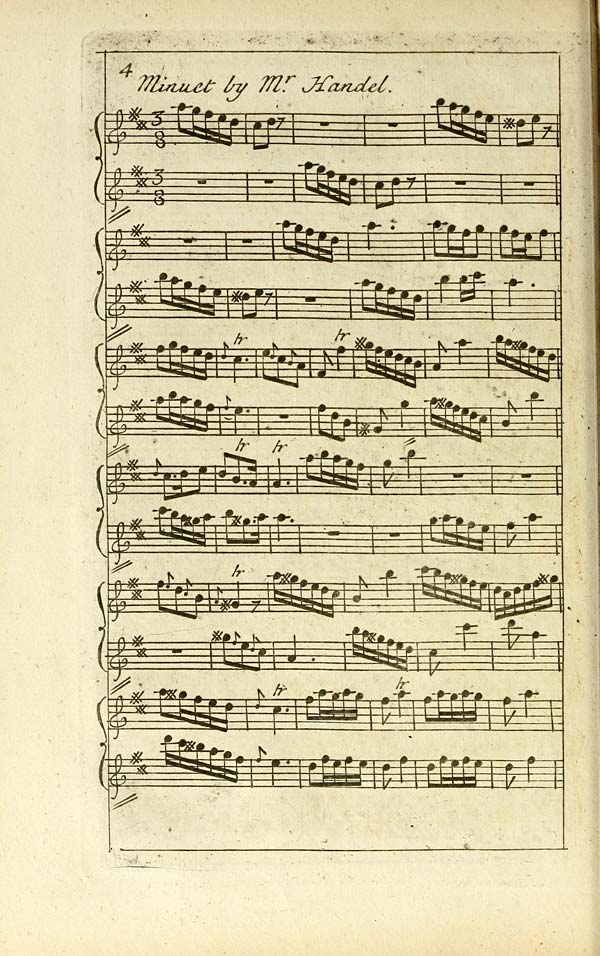 (48) Page 4 - Minuet by Mr. Handel - Glen Collection of printed music ...