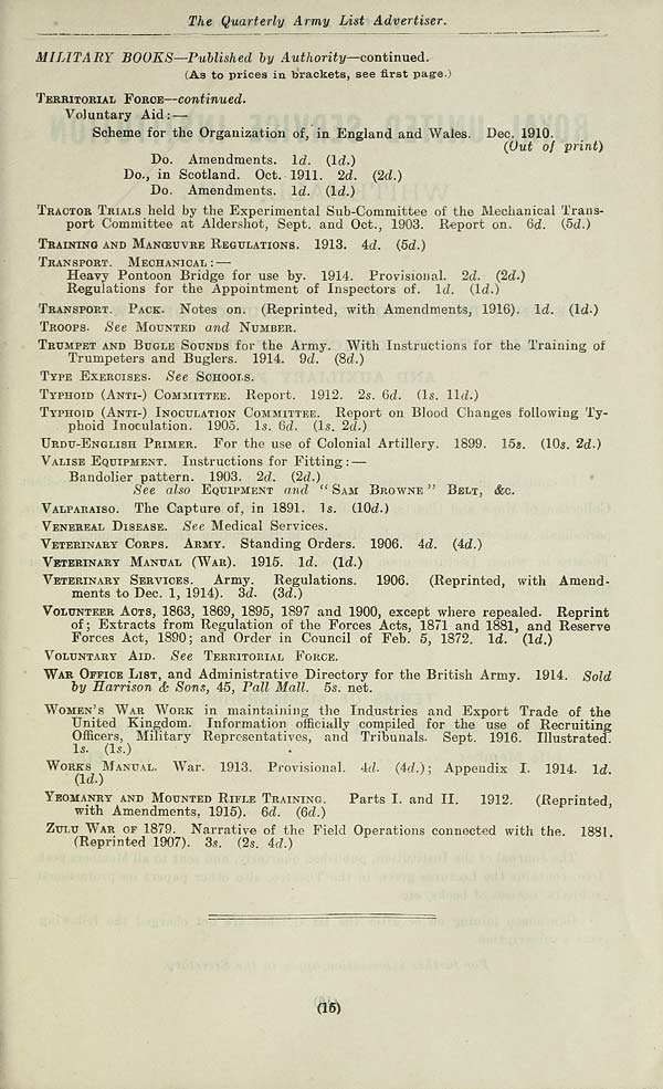 (1087) - Army lists > Quarterly Army Lists (First Series) 1879-1922 ...