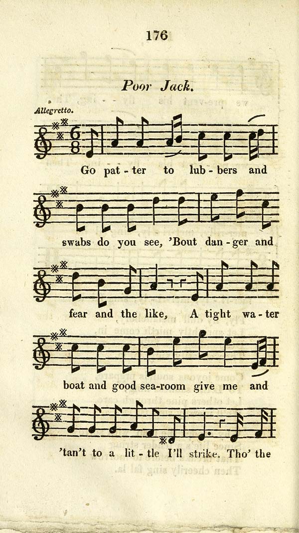 (198) Page 176 - Poor Jack - Glen Collection of printed music > Printed ...