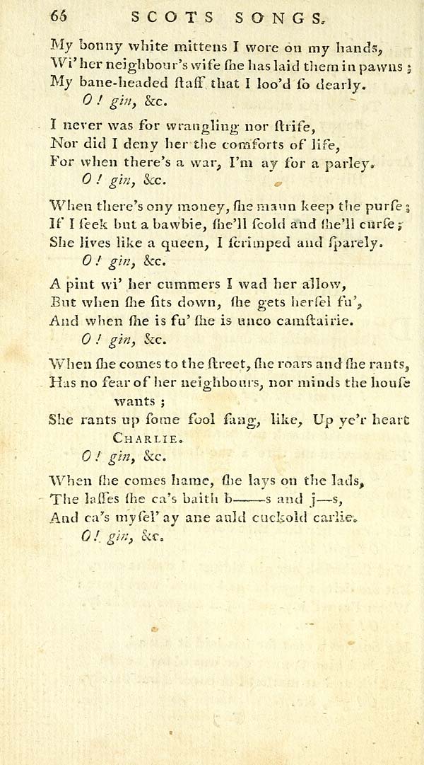 (86) Page 66 - Glen Collection of printed music > Printed text ...