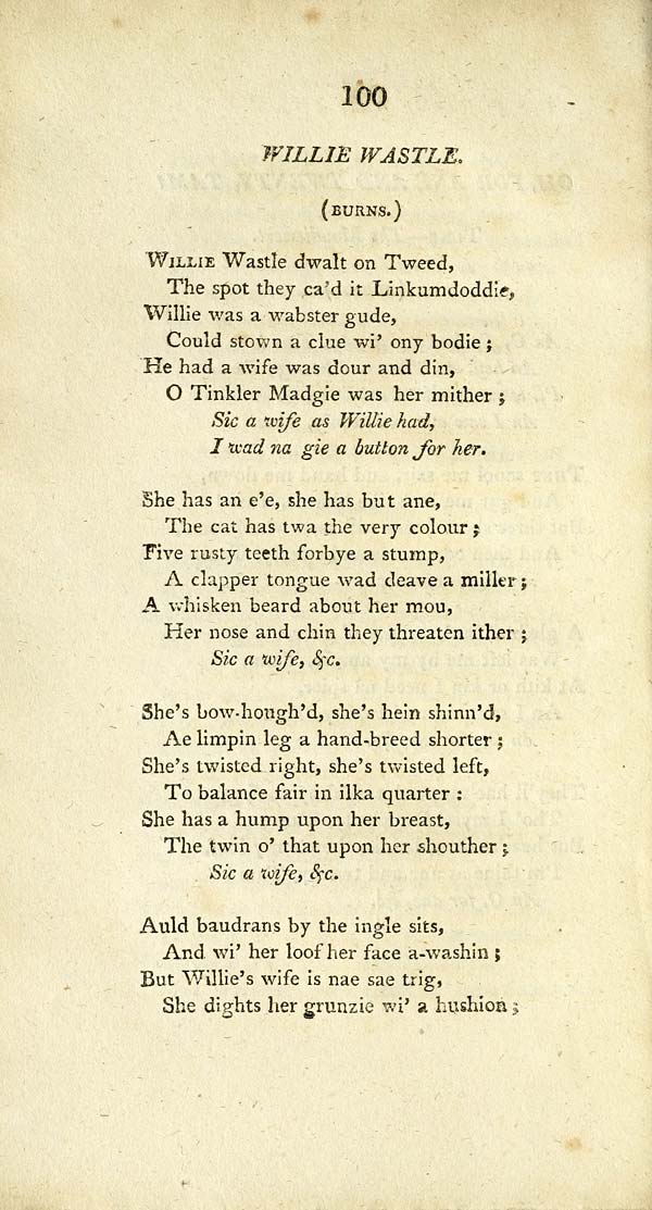 (106) Page 100 - Willie wastle - Glen Collection of printed music ...