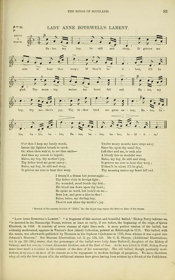 (117) Page 93 - Lady Anne Bothwell's lament - Glen Collection of ...
