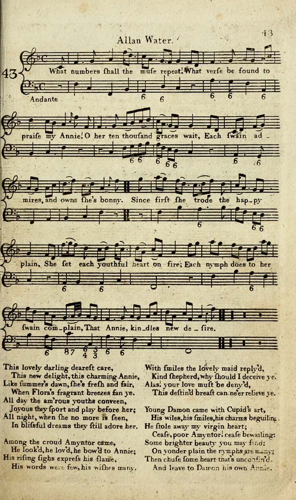 (53) Page 43 - Allan Water - Inglis Collection of printed music ...