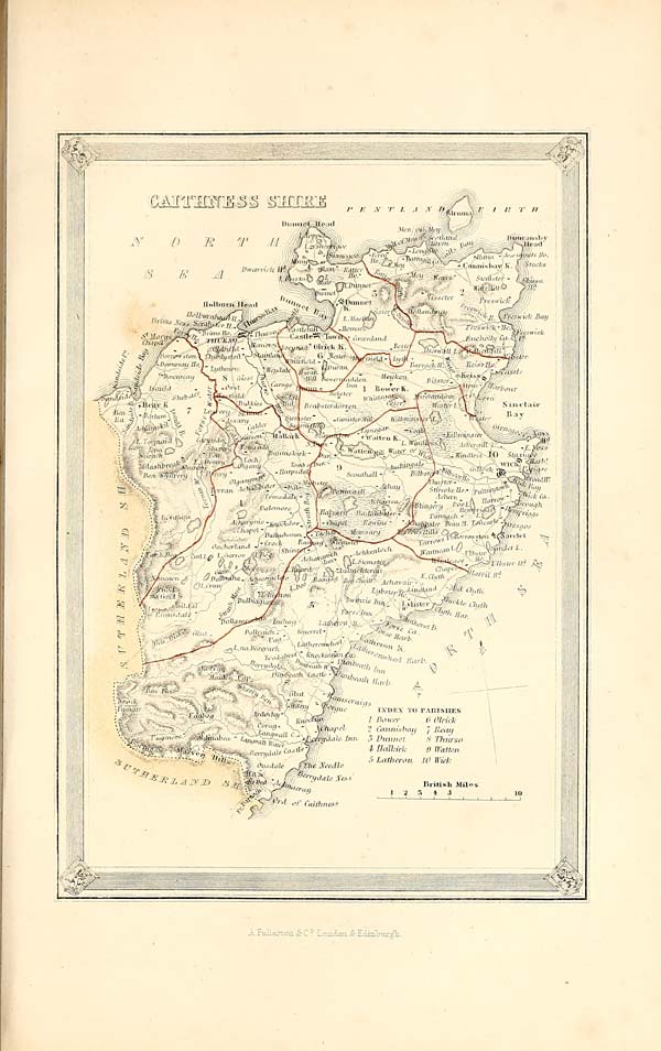 (323) Map - Caithness shire - Imperial gazeteer of Scotland, or ...