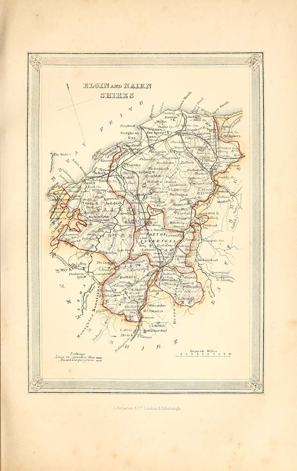 (497) Map - Elgin and Nairn shires - Imperial gazeteer of Scotland, or ...