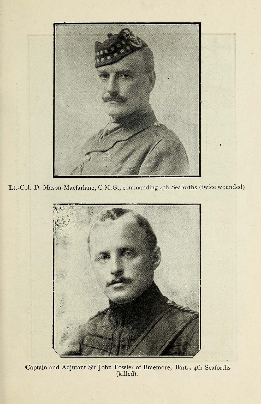 (11) Illustration - D. Mason-MacFarlane; Sir John Fowler of Braemore ...
