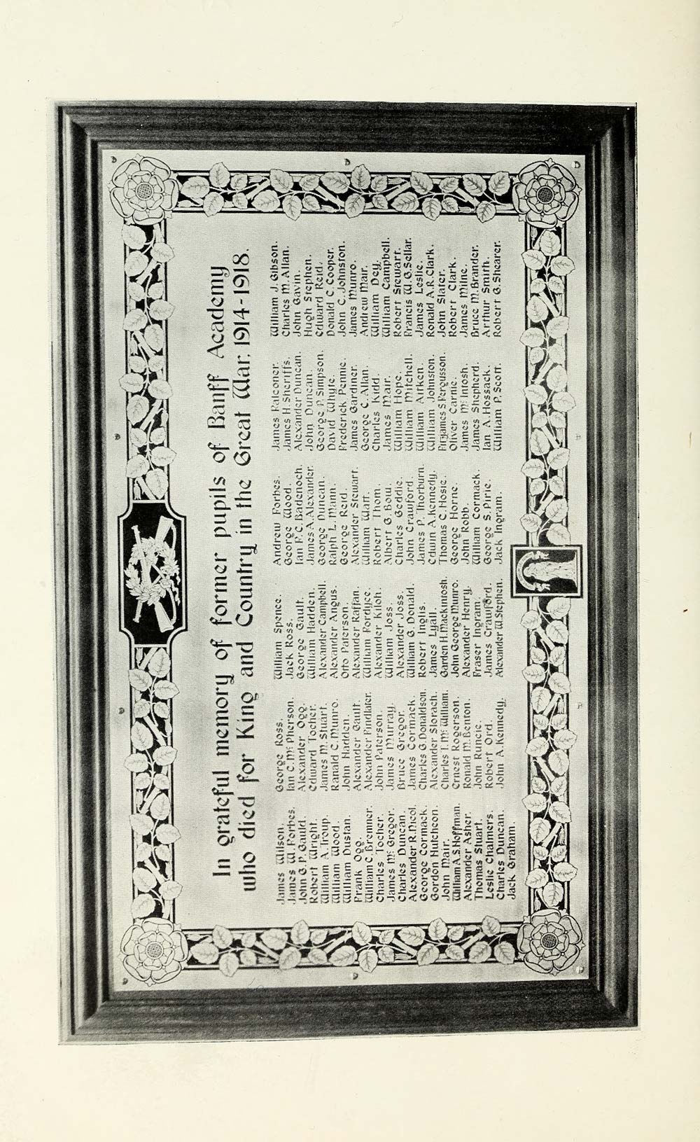(4) Frontispiece - In grateful memory of former pupils of Banff Academy ...