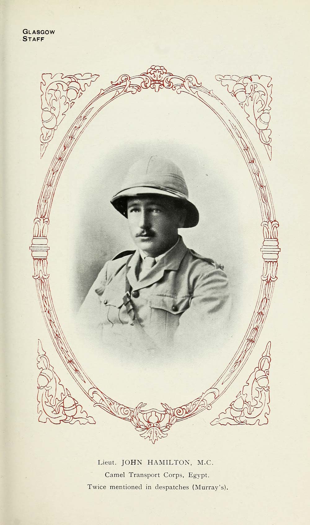 (115) Portrait - Lieutenant John Hamilton, M.C. (Military Cross ...