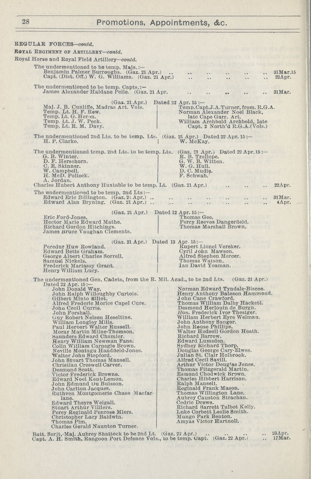 (34) - Army lists > Monthly army lists > 1914-1918 > Supplement to the ...