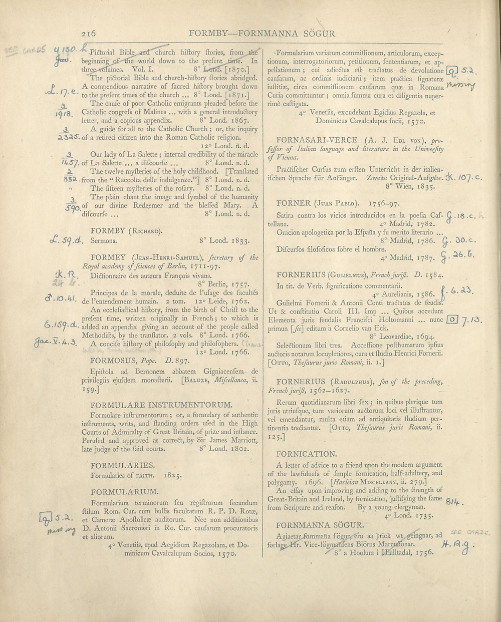 (300) Page 216 - Catalogue of the printed books in the library of the ...