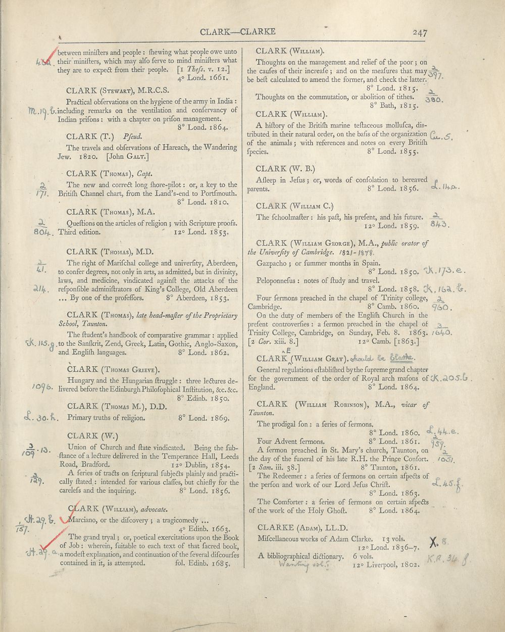 (253) Page 247 - Catalogue of the printed books in the library of the ...